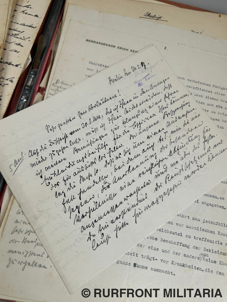 Zeer grote Duitse wo1 documentenset Brennstoff Kommando Arabiën – Rurfront Militaria