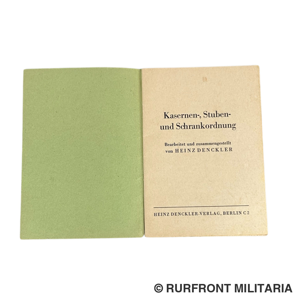 Booklet Wehrmacht/heer Kasernen Stuben und Schrank Ordnung – Rurfront ...