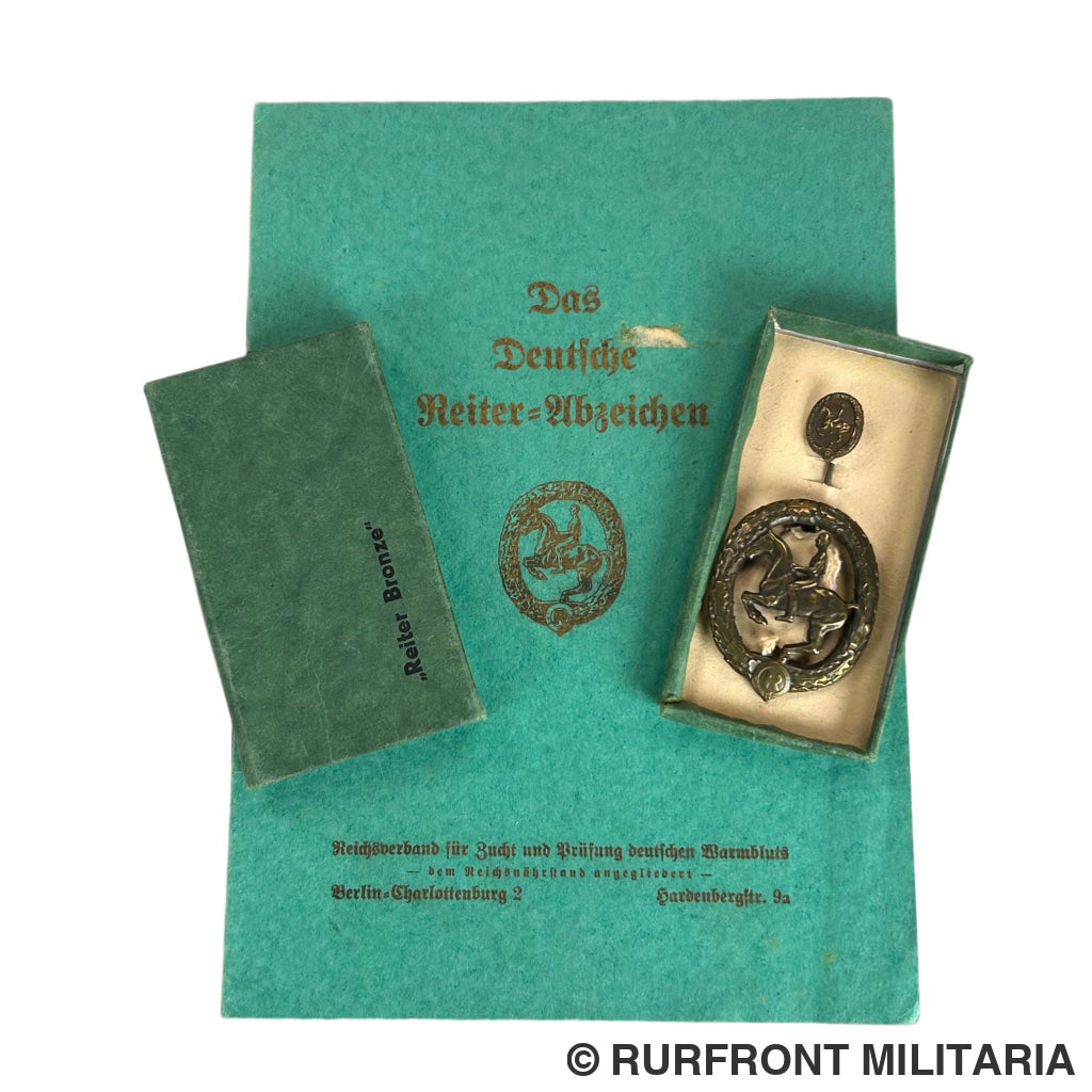 Deutsche Fahrer and reiter abzeichen set III Class with certificates i ...