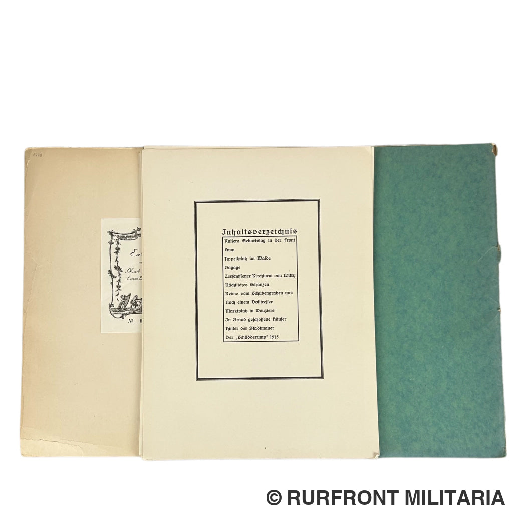 German WW1 Picture Folder France 1915 Rudolf Sievers – Rurfront Militaria