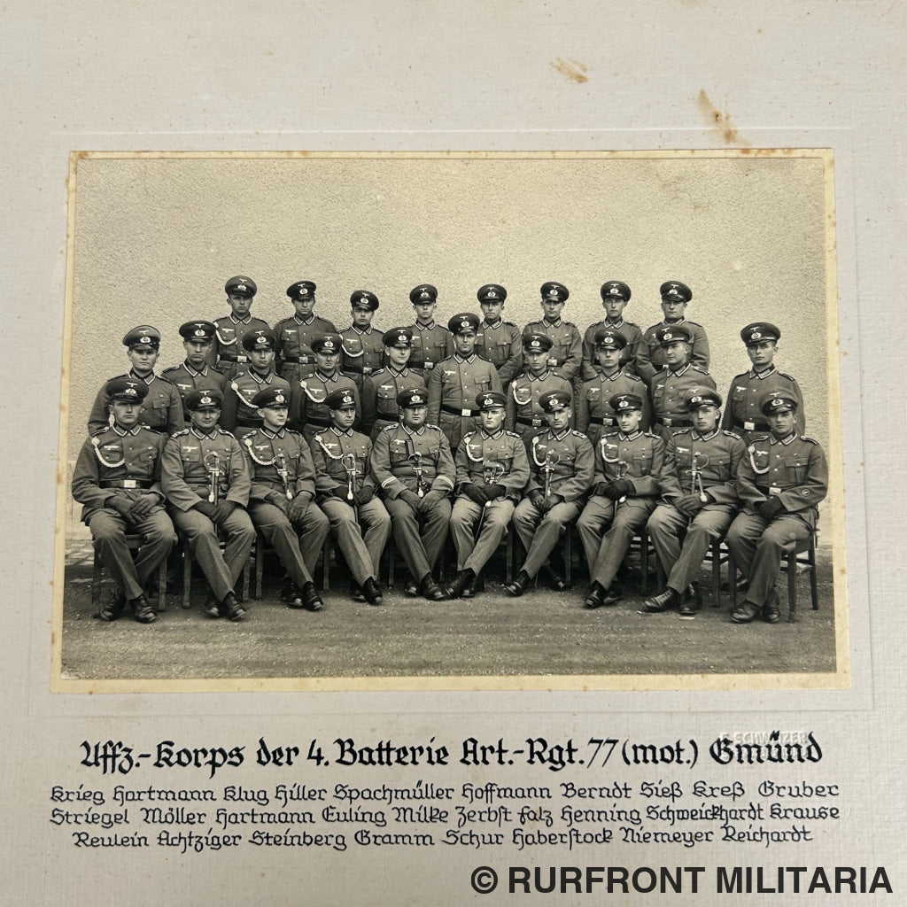 Foto uffz. korps 4.batterie artillerie regiment 77 – Rurfront Militaria
