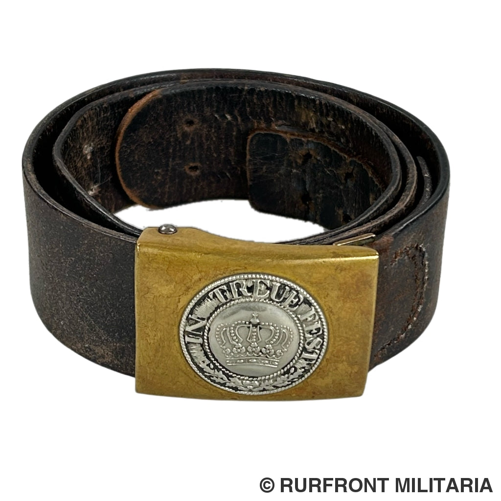 Imperial WW1 belt and Buckle in Treue fest Bavaria. – Rurfront Militaria