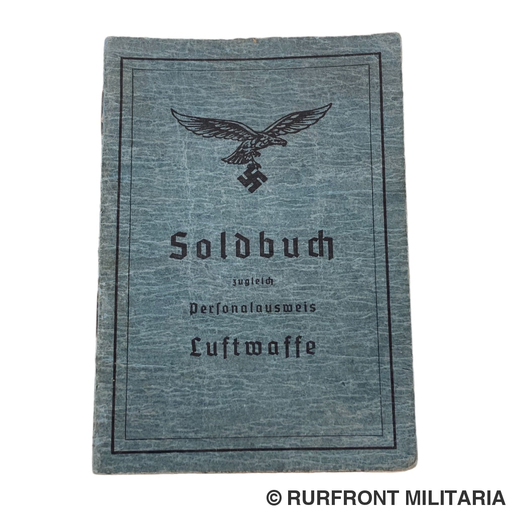 Luftwaffe Flak Soldbuch Unteroffizier Hans Knopp 10 awards – Rurfront ...