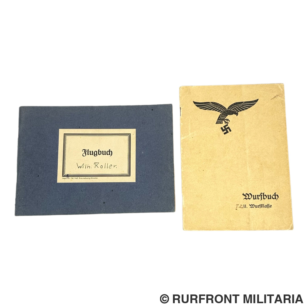 Luftwaffe flugbuch & wurfbuch bomb aimer Wilhelm Koller. Poland France ...