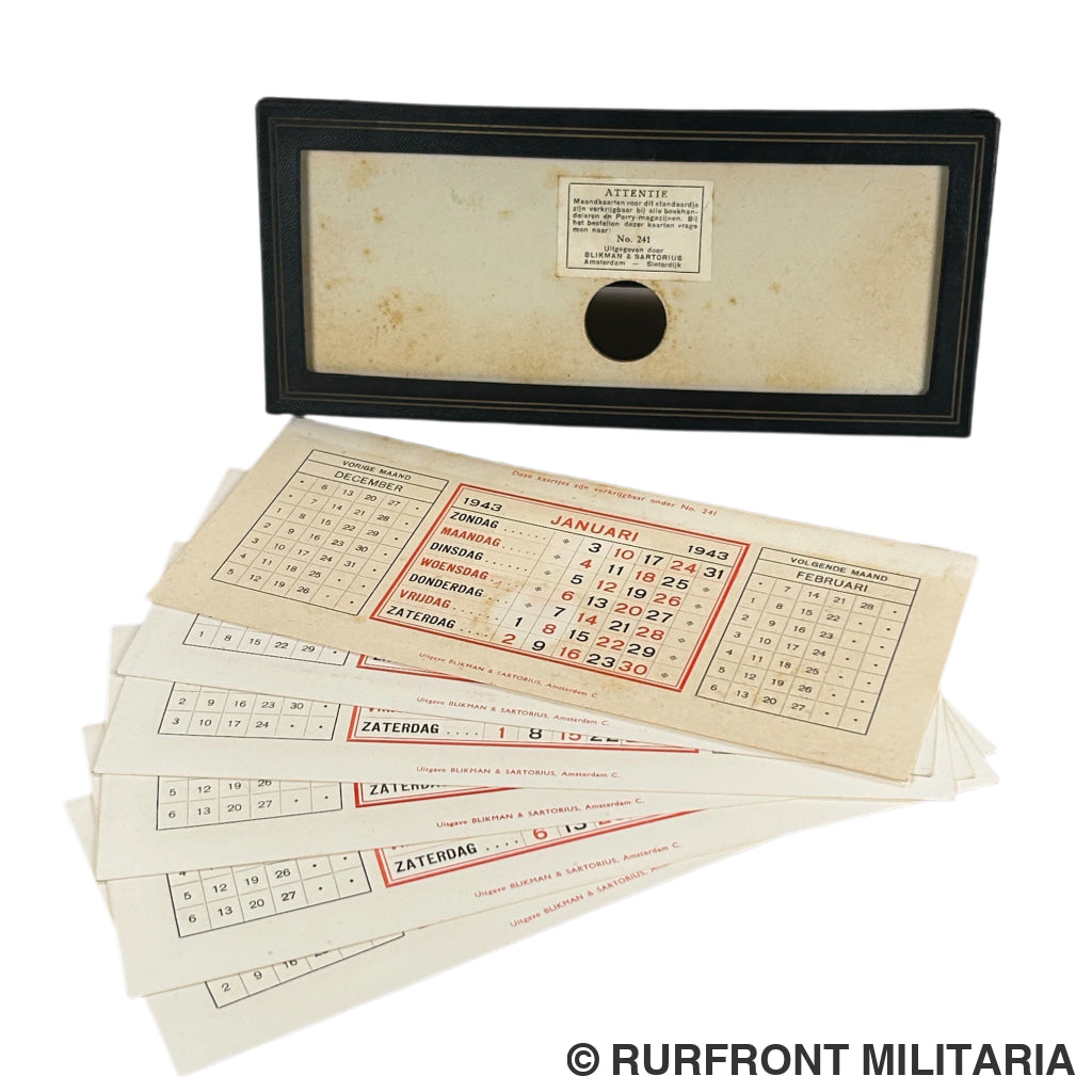dutch desk calendar 1943 Blikman & Sartorius Amsterdam – Rurfront Militaria