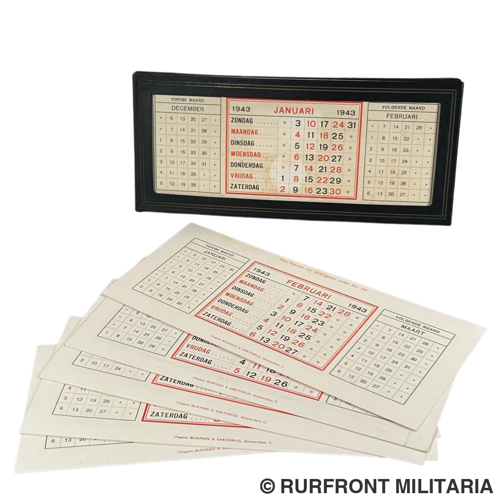 dutch desk calendar 1943 Blikman & Sartorius Amsterdam – Rurfront Militaria
