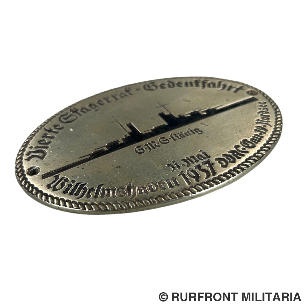 Plaquette DDAC gau 19 Nordsee Vierte Skagerrak Gedenkfahrt 1937 ...
