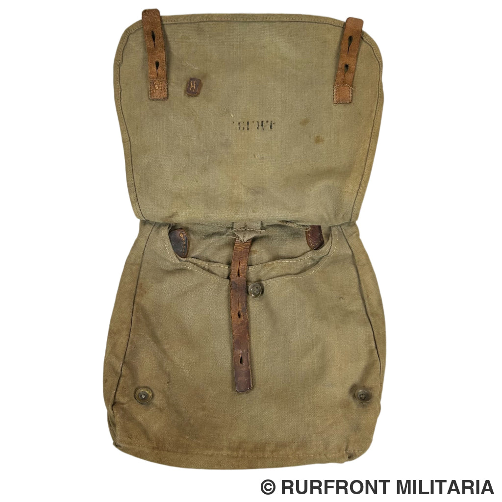 ww1 German bread bag with belt Stromeyer & Co 1915 infantry regiment 1 ...