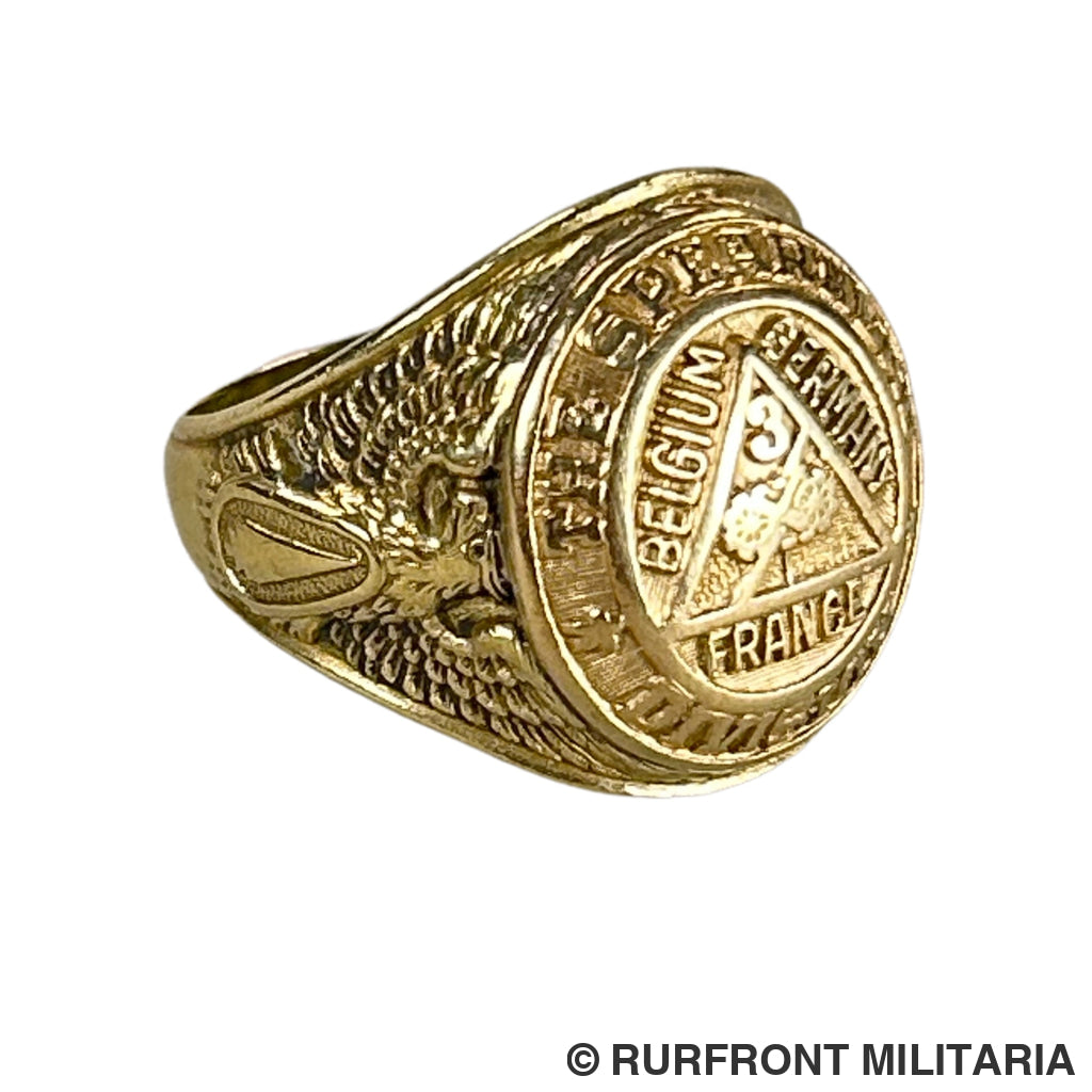 WW2 3rd Armoured Division Spearhead 10-carat yellow gold ring ...