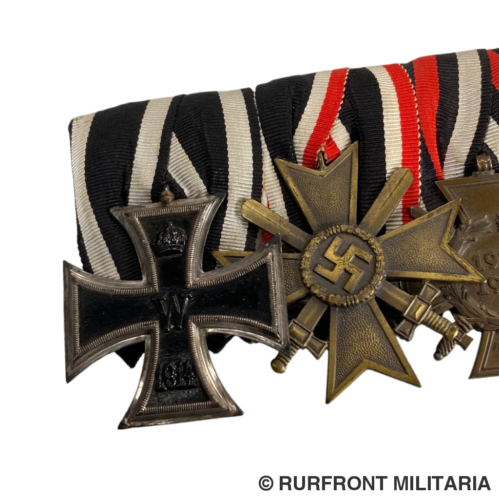 german medal bar with 5 awards ww1 – Rurfront Militaria