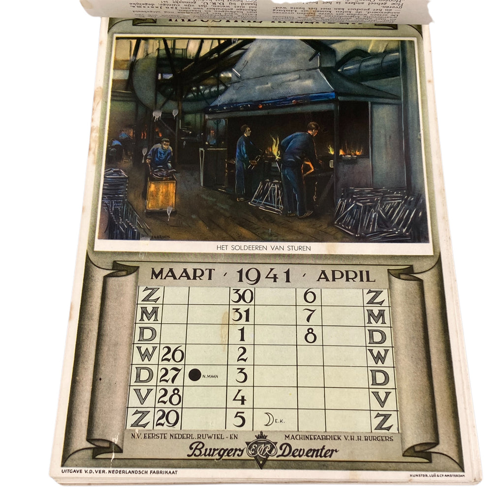 Dutch industry calendar 1941 – Rurfront Militaria